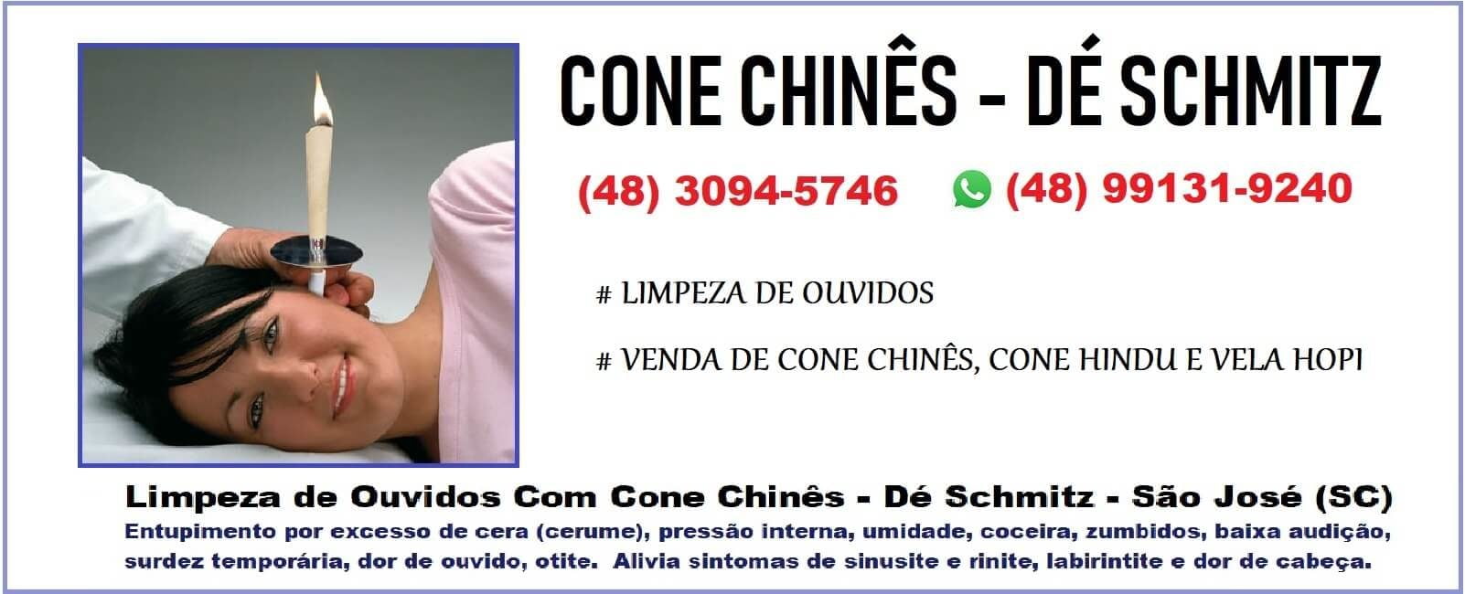 Cone Chinês para limpeza dos ouvidos: fabricação, venda e atendimento